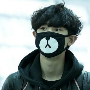 Accessories | Cute 5 Oclock Shadow Bear Graphic Face Mask | Poshmark